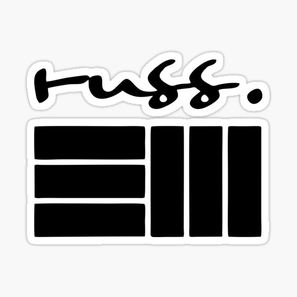 "Russ Logo" Sticker by jakepecor | Redbubble