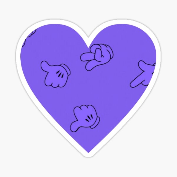"purple heart " Sticker for Sale by fugufish | Redbubble