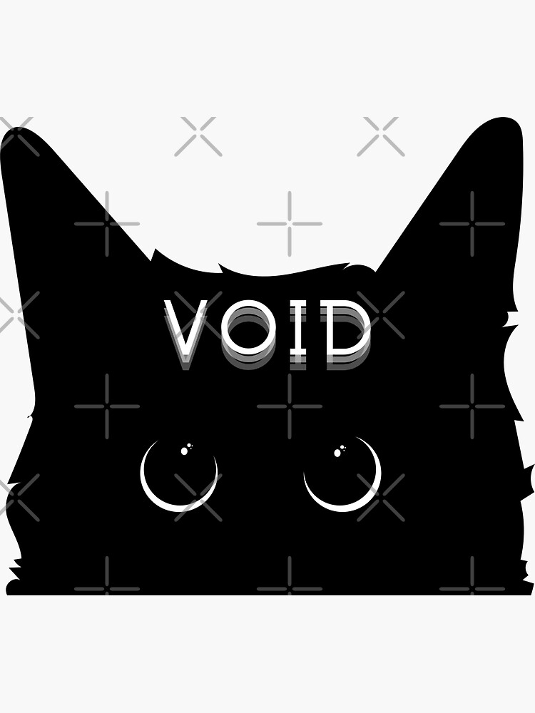 "Void (Black Cat) V2" Sticker for Sale by TheScribner | Redbubble