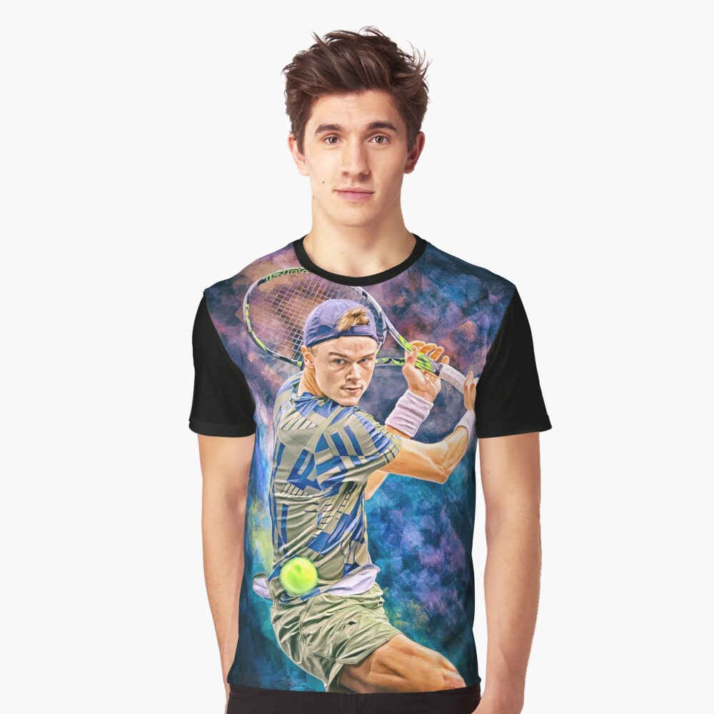 "Holger Rune plays backhand. Paris 2022. Digital artwork print art wall ...