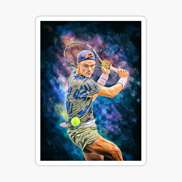 "Holger Rune plays backhand. Paris 2022. Digital artwork print art wall ...