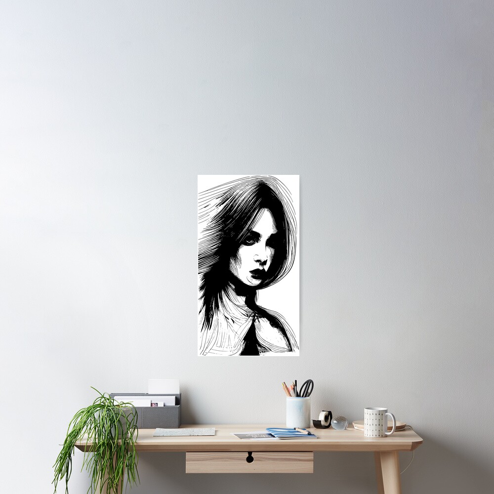 "Stern Looking Woman" Poster for Sale by Queen-Of-Wands | Redbubble