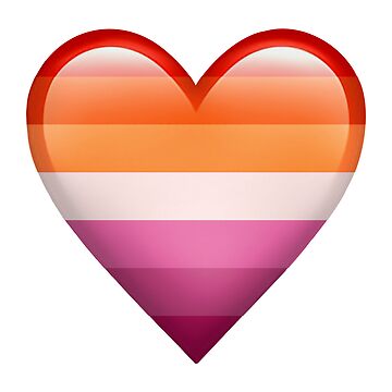 "lesbian pride heart emoji" Sticker for Sale by bees-illustrate | Redbubble