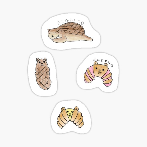 "Pan Dulce Pals 5.2" Sticker for Sale by Ursavilla | Redbubble