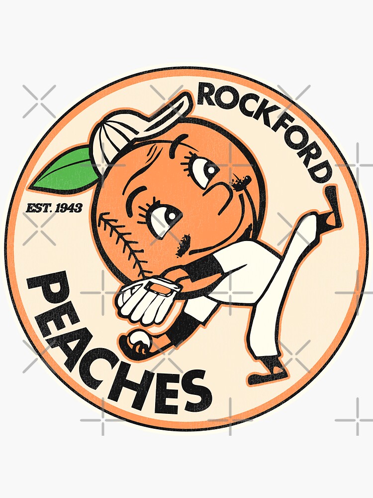 "Defunct Rockford Peaches Baseball Team" Sticker for Sale by ...