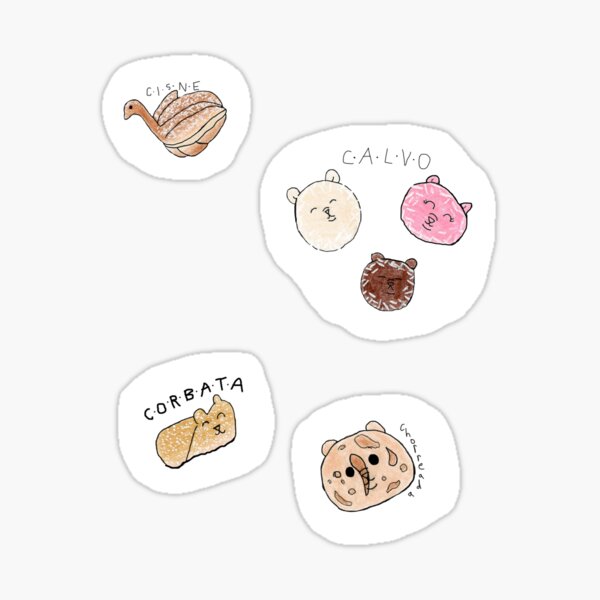 "Pan Dulce Pals 1.1" Sticker for Sale by Ursavilla | Redbubble