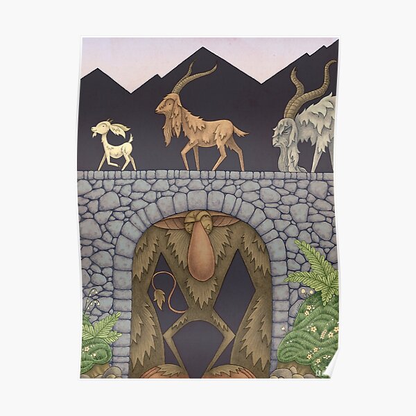 ""The Three Billy Goats Gruff"" Poster for Sale by ScottHarrell | Redbubble