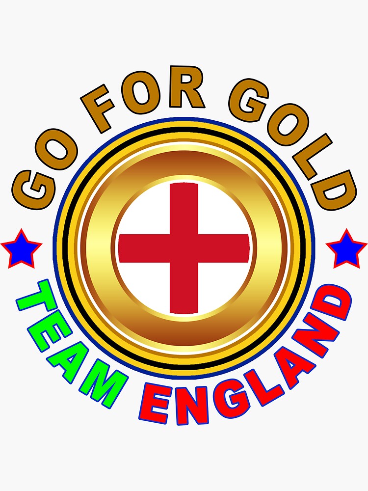 "GO FOR GOLD TEAM ENGLAND | World cup Design" Sticker for Sale by ...