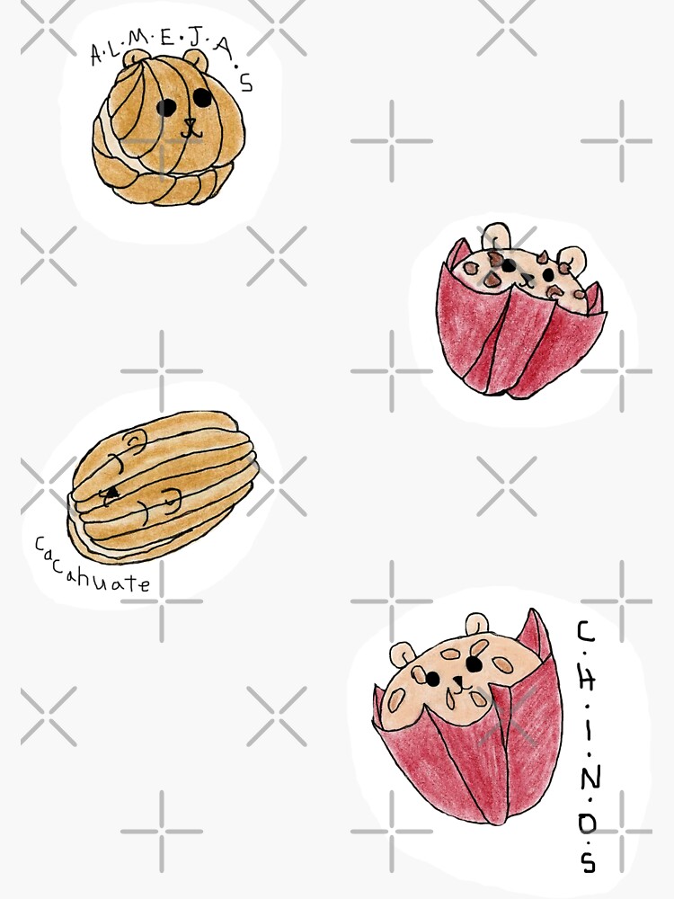 "Pan Dulce Pals 1.2" Sticker for Sale by Ursavilla | Redbubble