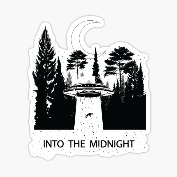 "Aliens into the midnight " Sticker for Sale by HichamDSGN | Redbubble