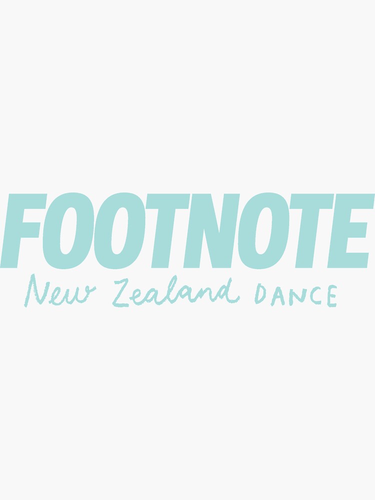 "Footnote logo - Teal" Sticker for Sale by FootnoteNZDance | Redbubble