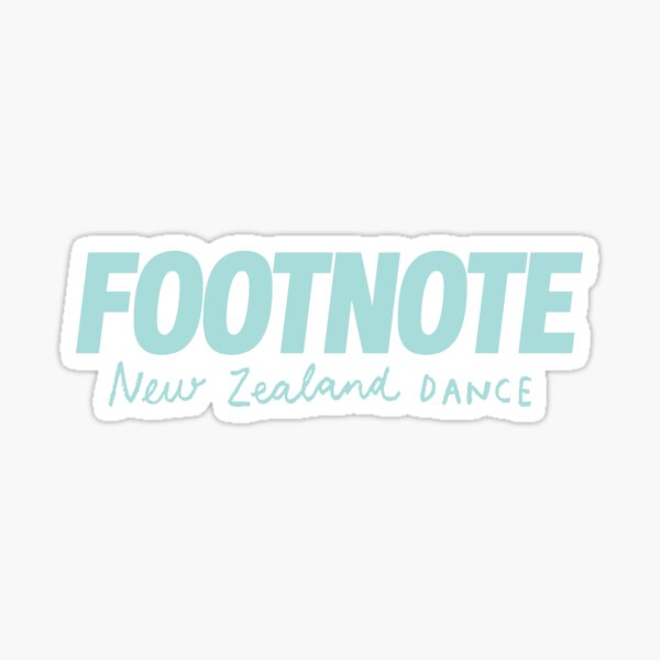 "Footnote logo - Teal" Sticker for Sale by FootnoteNZDance | Redbubble
