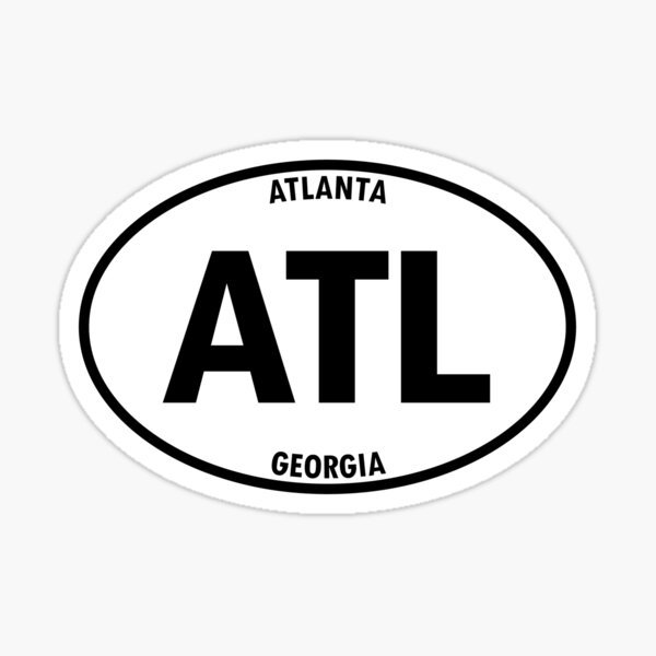 "ATL - Atlanta, Georgia Oval Travel Sticker" Sticker for Sale by ...