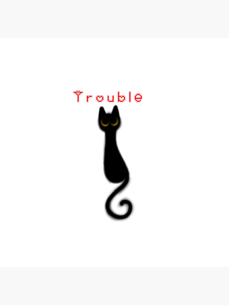 "Trouble" Sticker for Sale by EliTheEelFish | Redbubble