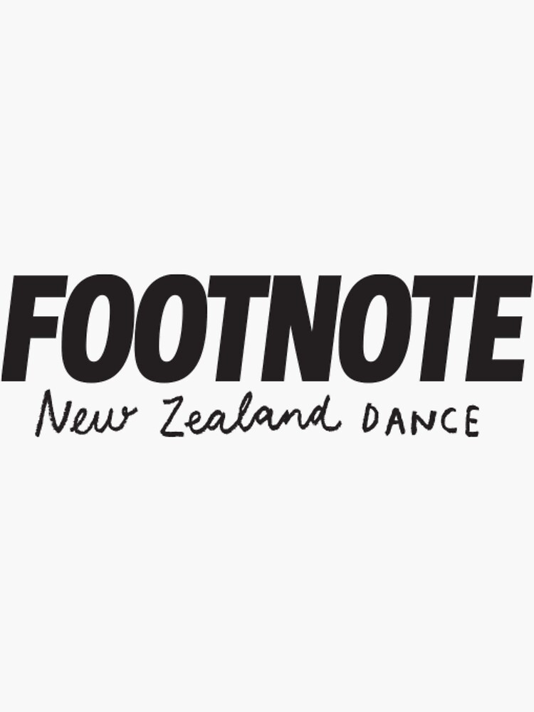 "Footnote logo - Black" Sticker for Sale by FootnoteNZDance | Redbubble