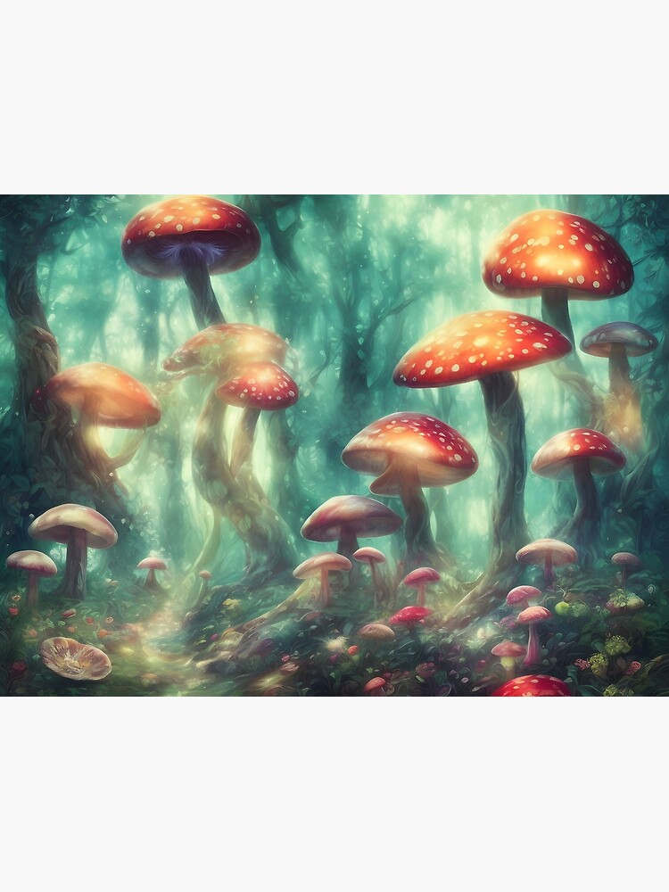 Lámina fotográfica «Hongos del país de las hadas (5/5) - Bosque de ...