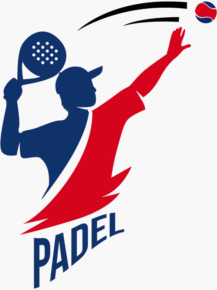 "Padel player logo " Sticker for Sale by beatricesteq17 | Redbubble