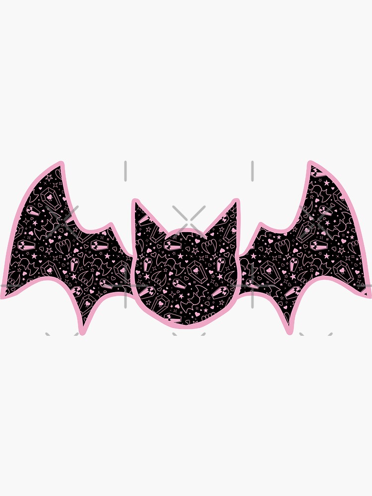 "Draculaura Pink - Pastel Goth Vampire with Fangs Coffins Bats Tiling ...