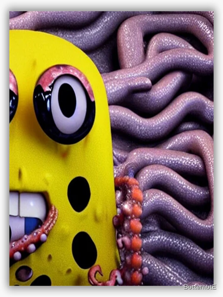 "Ominous Spongebob Realistic" Sticker for Sale by ButternutE | Redbubble