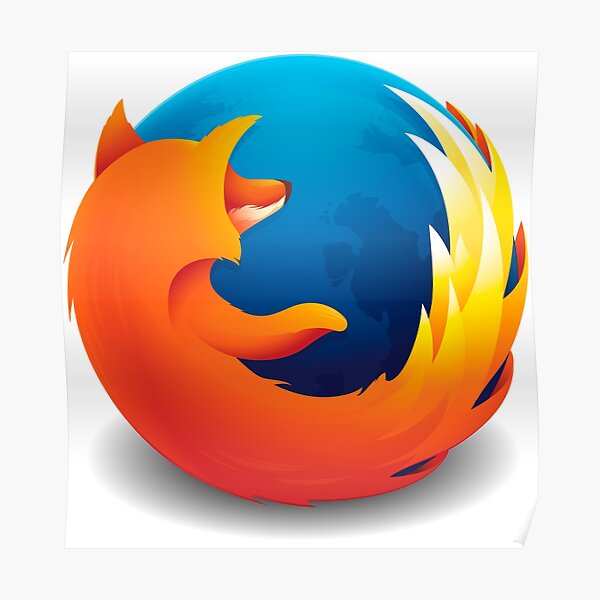 "Mozilla Firefox logo big" Poster for Sale by MrMyagii | Redbubble