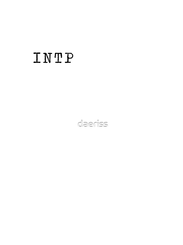 "mbti personality - intp (white background)" Poster for Sale by daeriss ...