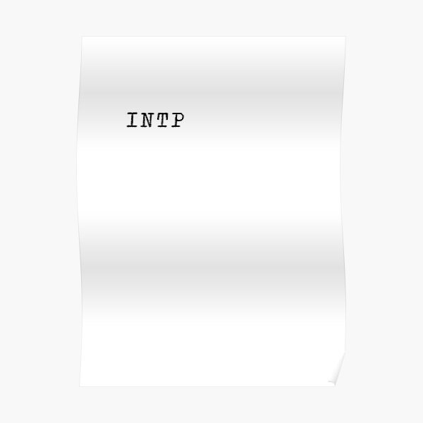 "mbti personality - intp (white background)" Poster for Sale by daeriss ...