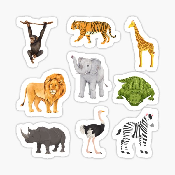 "Large animal sticker pack" Sticker for Sale by Unindiv | Redbubble