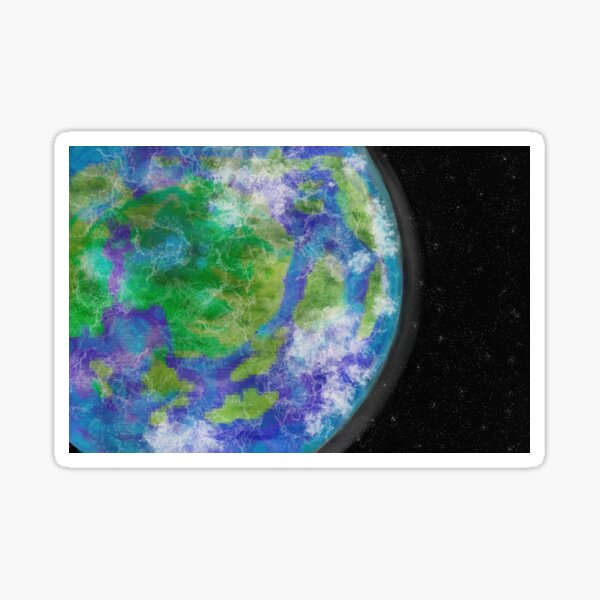 "digital illustration of Earth" Sticker for Sale by mosserkay | Redbubble