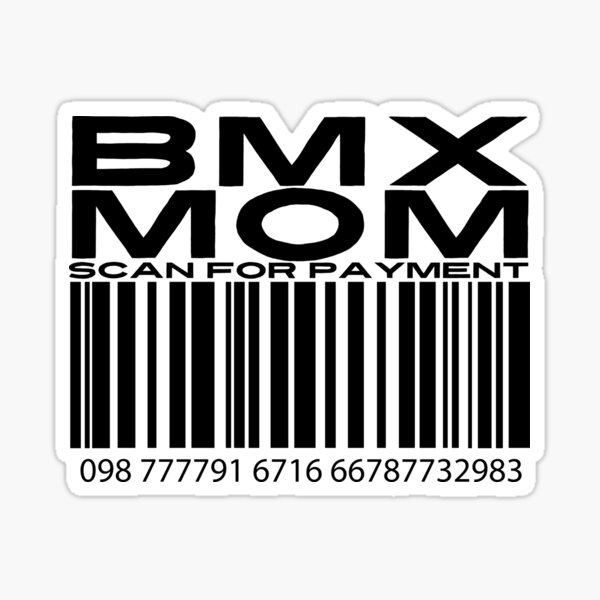 Pegatina «Escaneo de mamá BMX para el pago | Mamá BMX | Bicicleta BMX ...