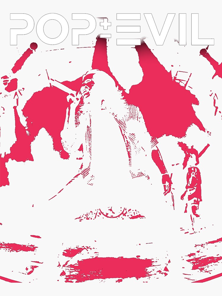 "POP EVIL BAND" Sticker for Sale by RicoMitche | Redbubble