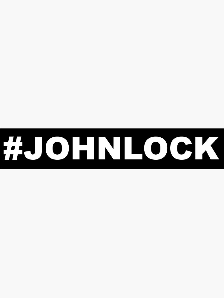 "#JOHNLOCK" Sticker for Sale by littleandnerdy | Redbubble