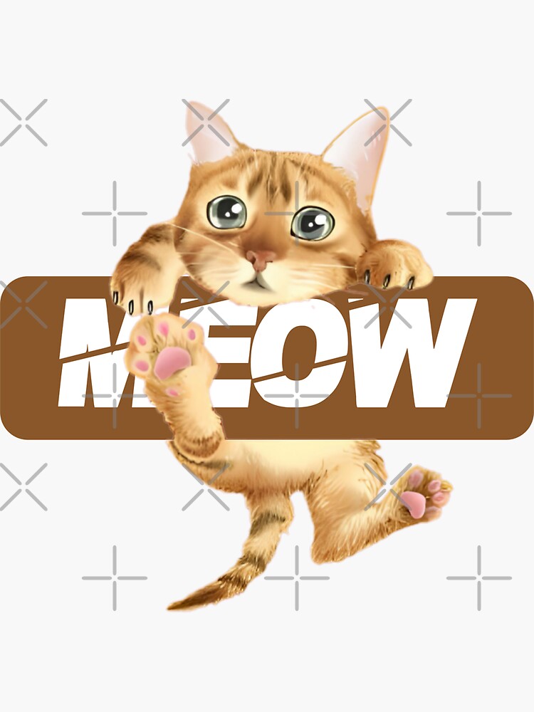 "Sad Cat in Grunge" Sticker for Sale by Vlaki | Redbubble