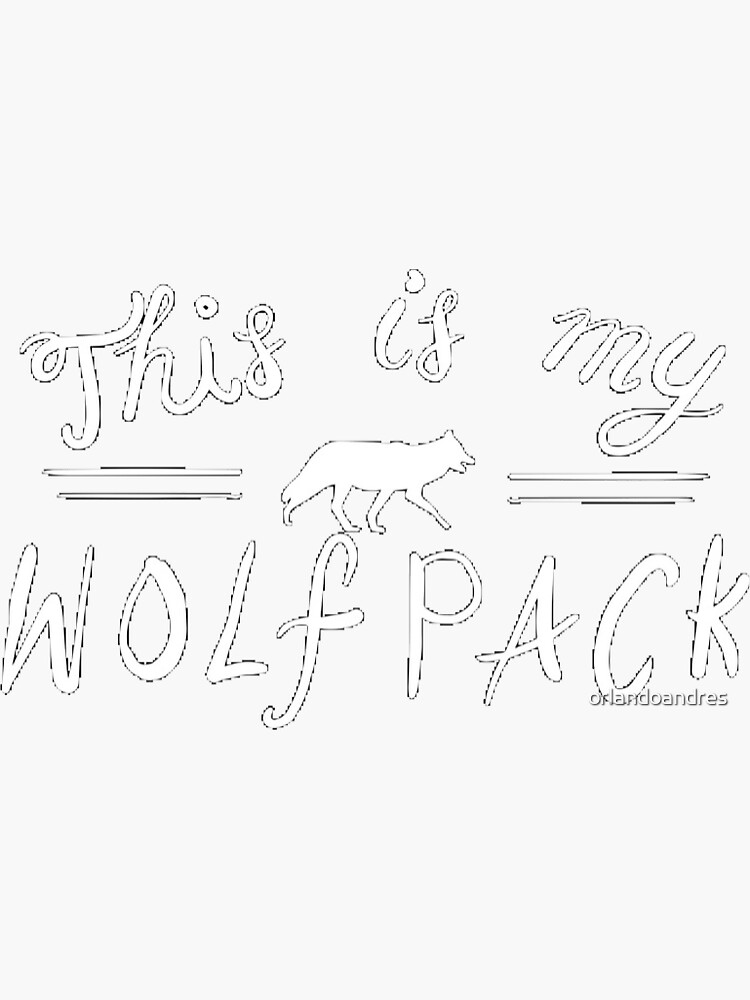 "Wolfpack." Sticker for Sale by orlandoandres | Redbubble