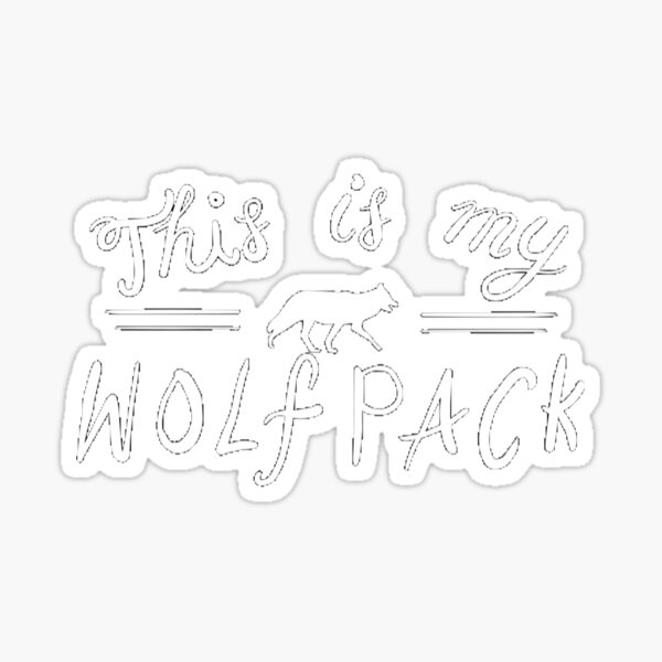 "Wolfpack." Sticker for Sale by orlandoandres | Redbubble