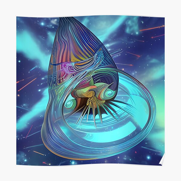 "Nautilus Alien in Space" Poster for Sale by SmartPufferFish | Redbubble