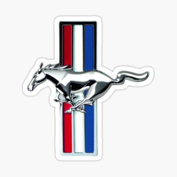 "Mustang Red, White & Blue" Sticker for Sale by MustangLife | Redbubble