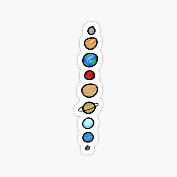 "Planets Colour" Sticker for Sale by ChronicCrafting | Redbubble