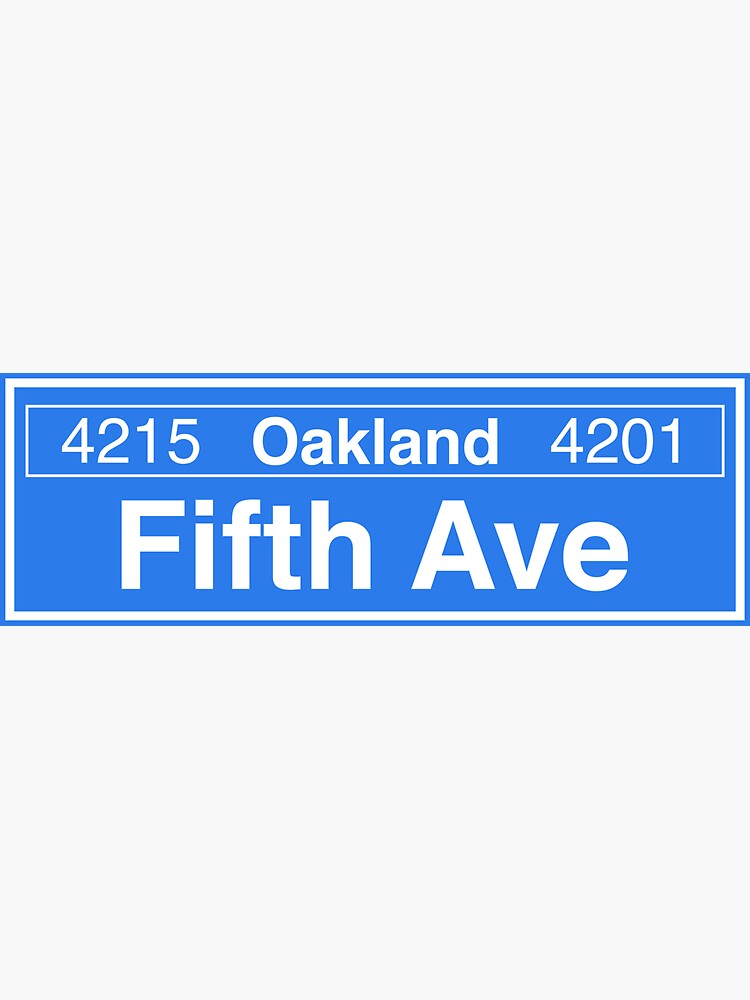 "Fifth Avenue Street Sign" Sticker for Sale by azulxzzz | Redbubble