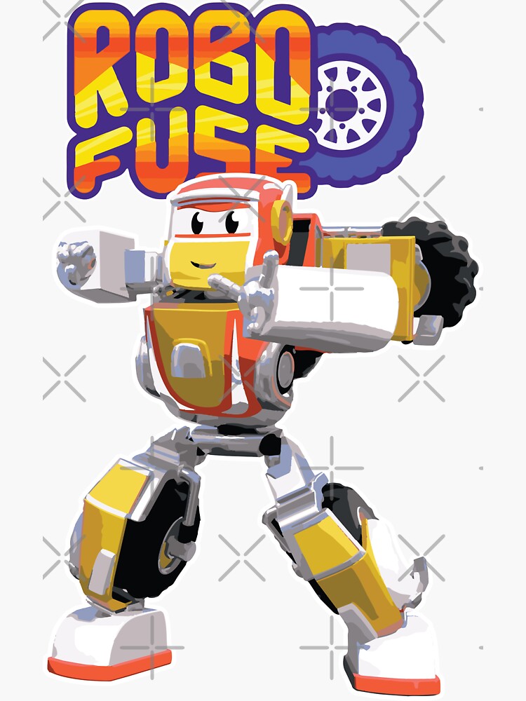 "robofuse Car City's Robo Robot superhero " Sticker for Sale by ...