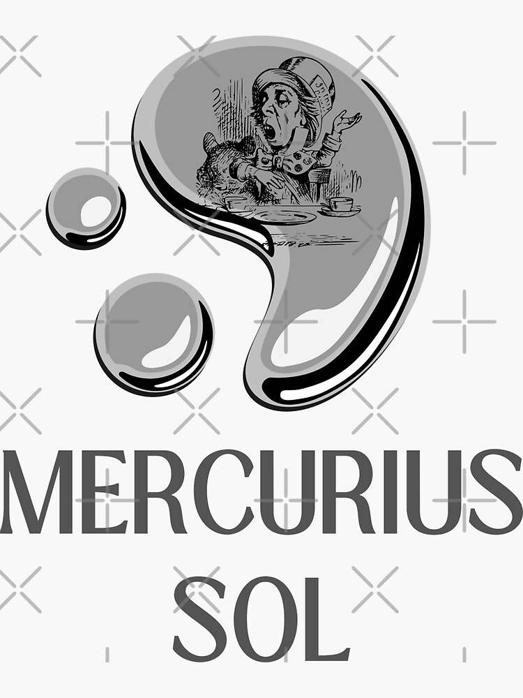 "MERCURIUS SOL" Sticker for Sale by usualshambles | Redbubble