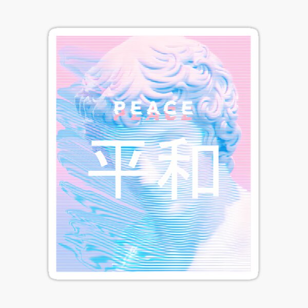 "Vaporwave Peace. Aesthetic Dreamcore with a" Sticker for Sale by ...