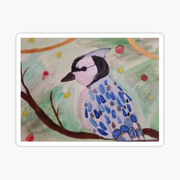 "Yuletide Jay" Sticker for Sale by JavaDraws | Redbubble