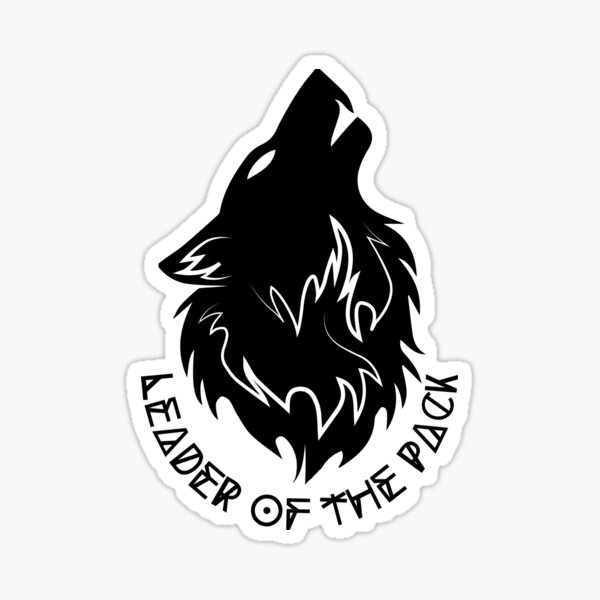 "Leader of the Pack - Howling Alpha Wolf Head 2" Sticker for Sale by ...