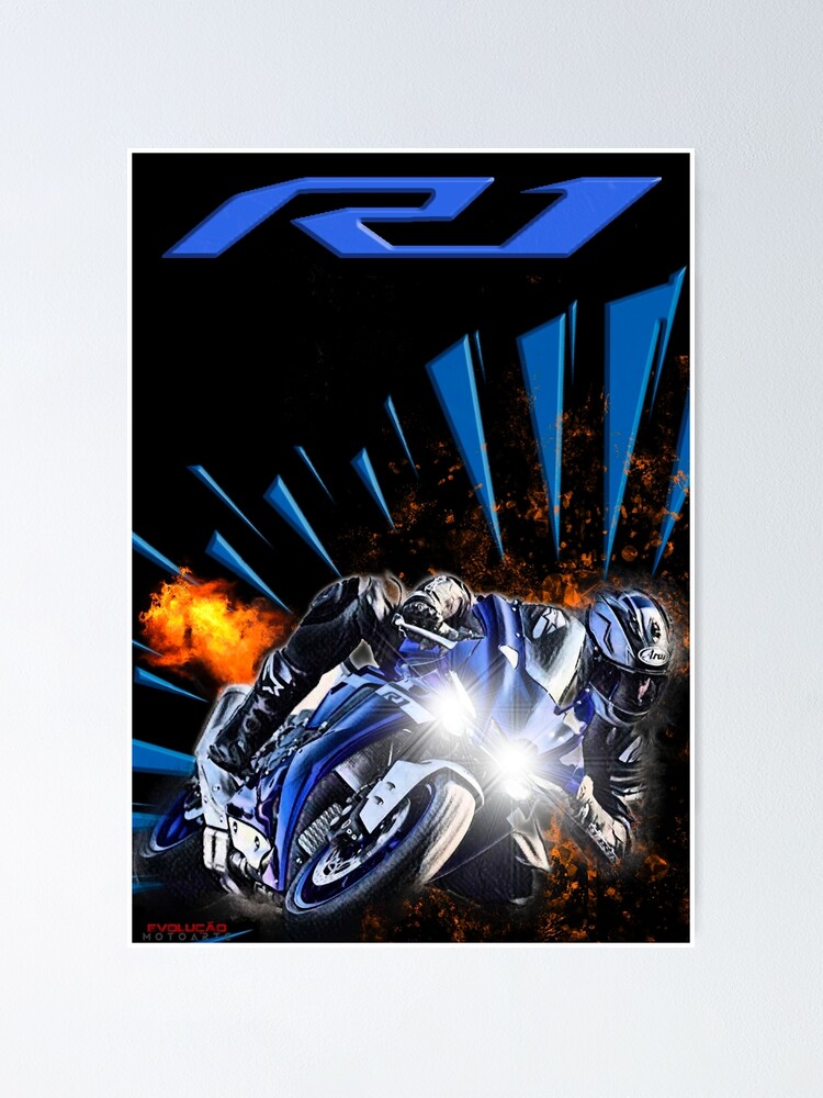 "Yamaha YZF R1M racing" Poster for Sale by Evomotoarte | Redbubble