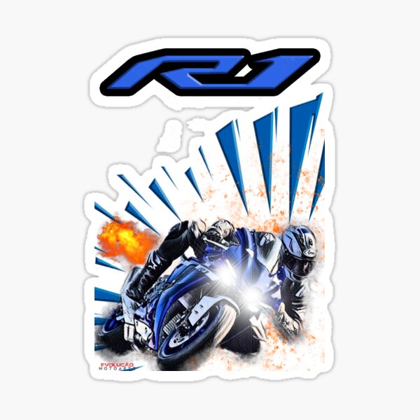 "Yamaha YZF R1M racing" Sticker for Sale by Evomotoarte | Redbubble