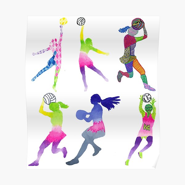 "Crazy About Netball" Poster for Sale by LoveKolour | Redbubble