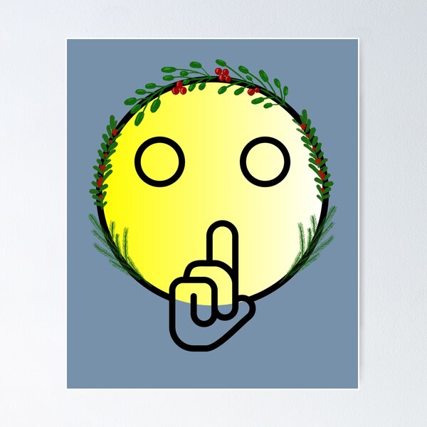 "Shushing Face Emoji" Poster for Sale by Ora24 | Redbubble