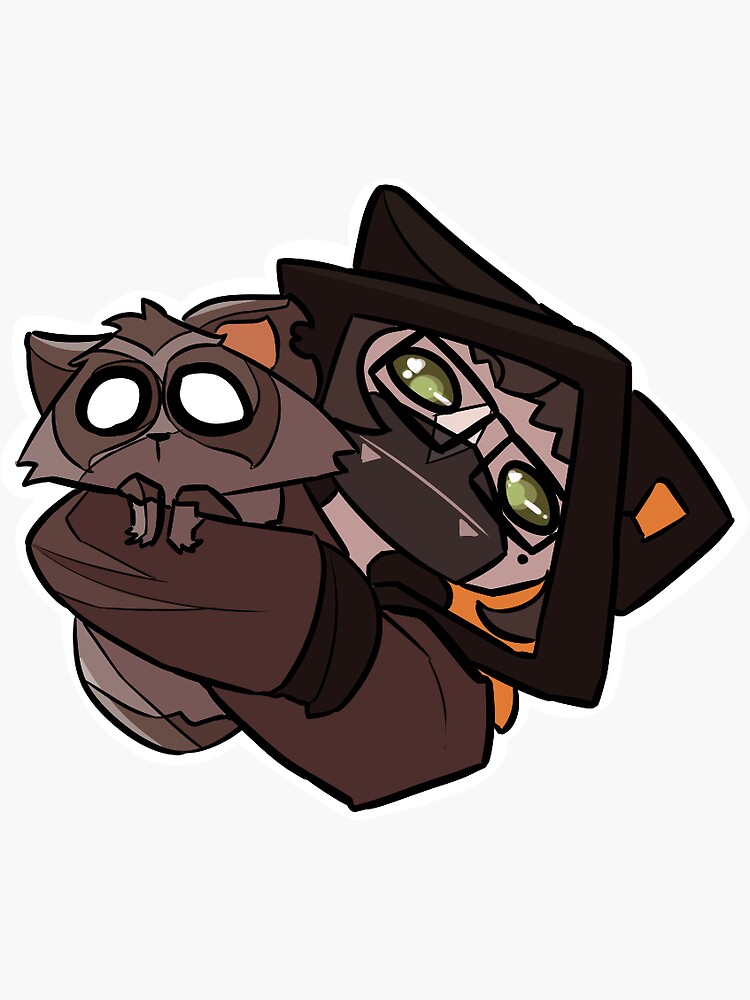 "Kuki hug!" Sticker for Sale by TanukiAlleyway | Redbubble