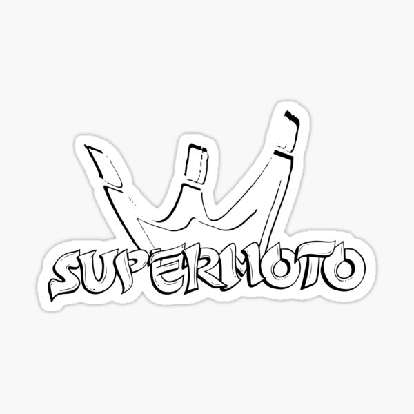 "Supermoto graffiti crown logo" Sticker for Sale by Rev-Style | Redbubble