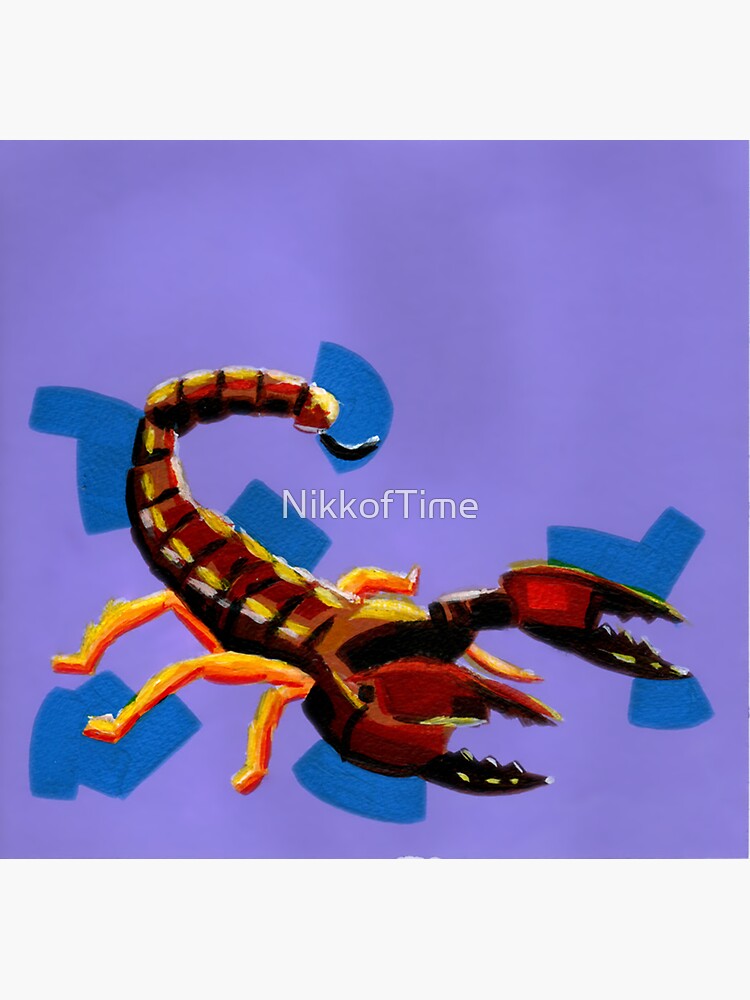 "Scorpio Scorpion Preppy Pop Art Painting Design " Sticker for Sale by ...